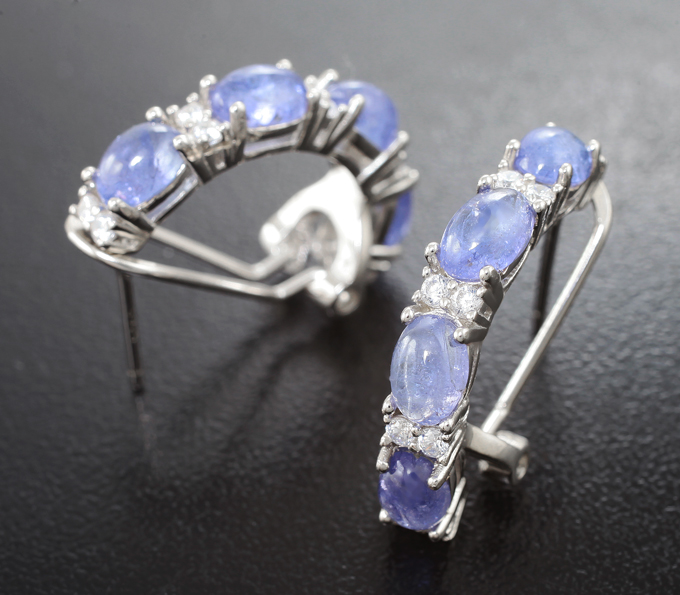 Серебряные серьги с танзанитами купить в интернет магазине Серебряные ...